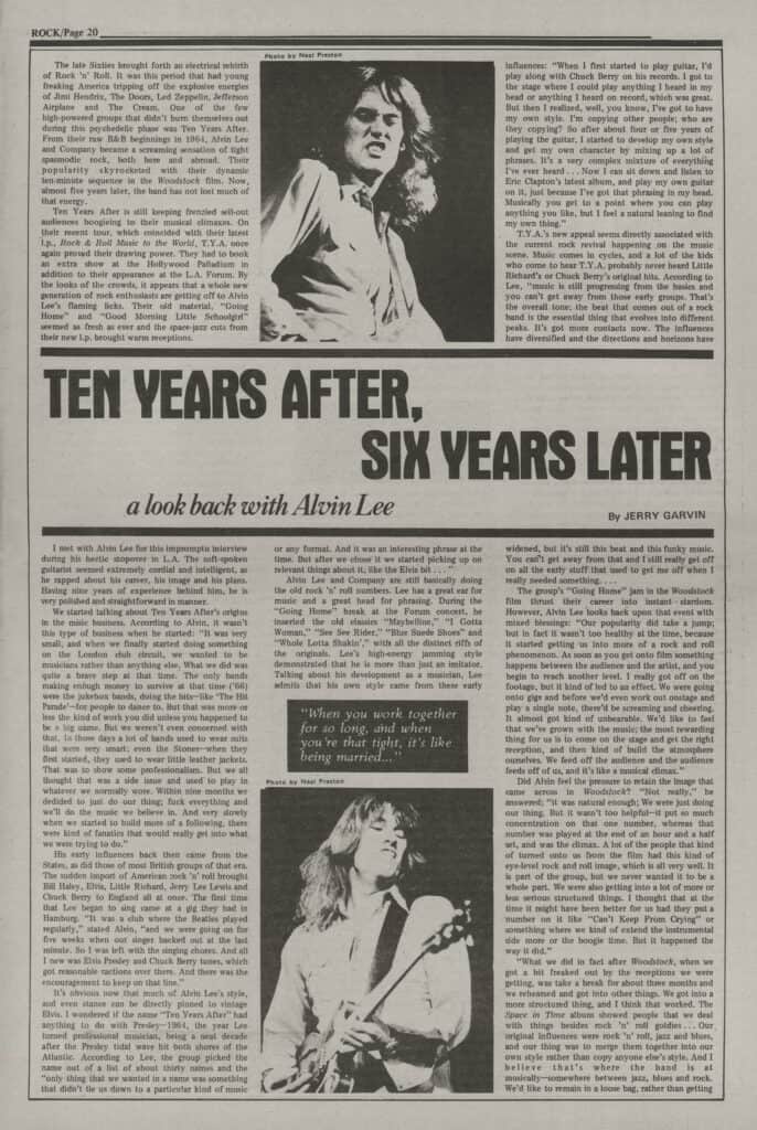 1973 — January to June - Alvin Lee